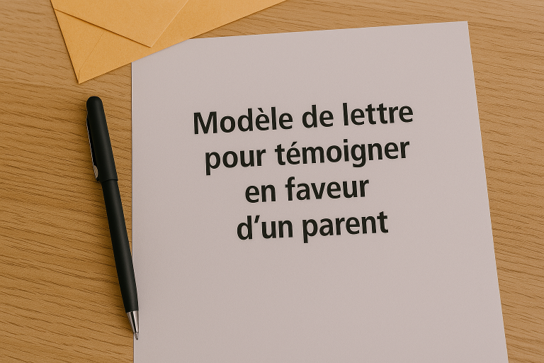 3 modèles de lettre pour témoigner en faveur d'un parent